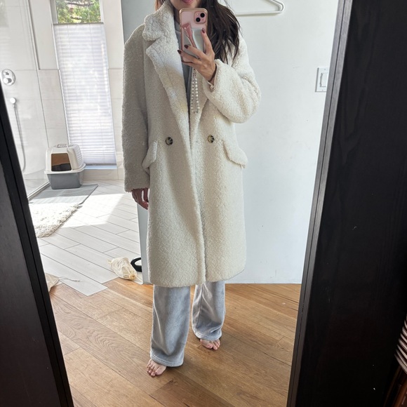 Mango | Jackets & Coats | Mango Cream Teddy Jacket | Poshmark